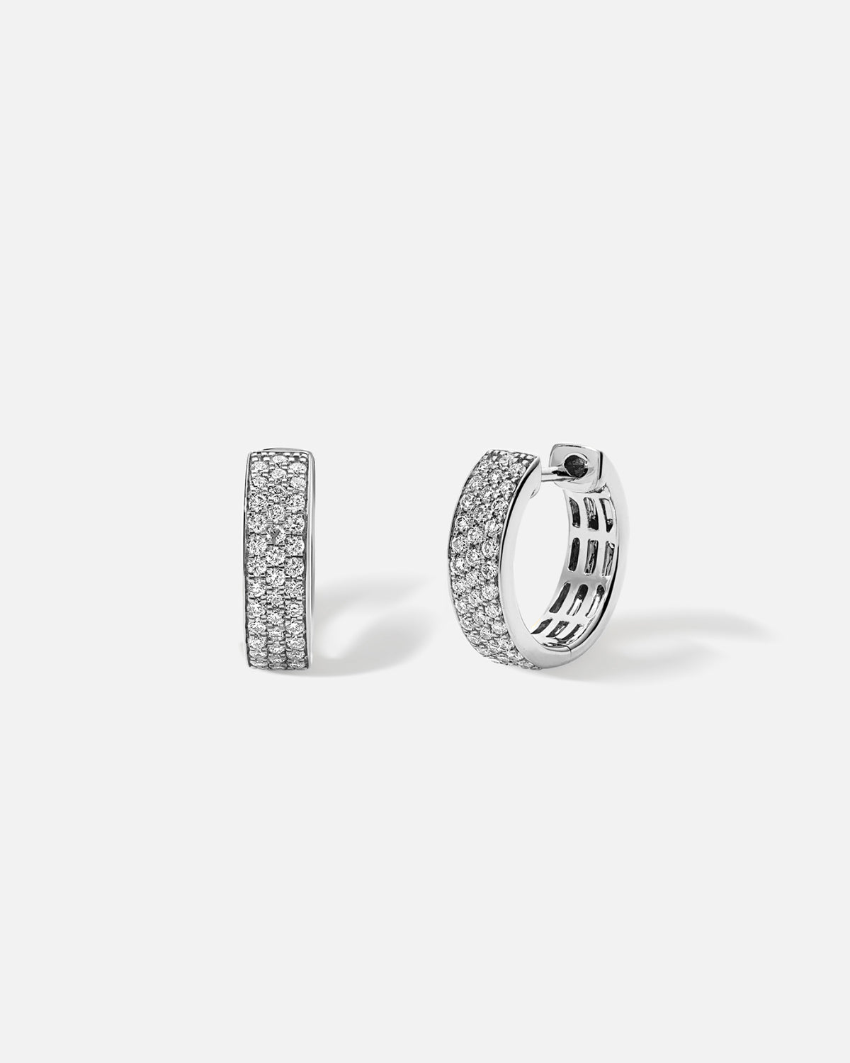 ASTRID Triple Row Diamond Hoops – ROEN