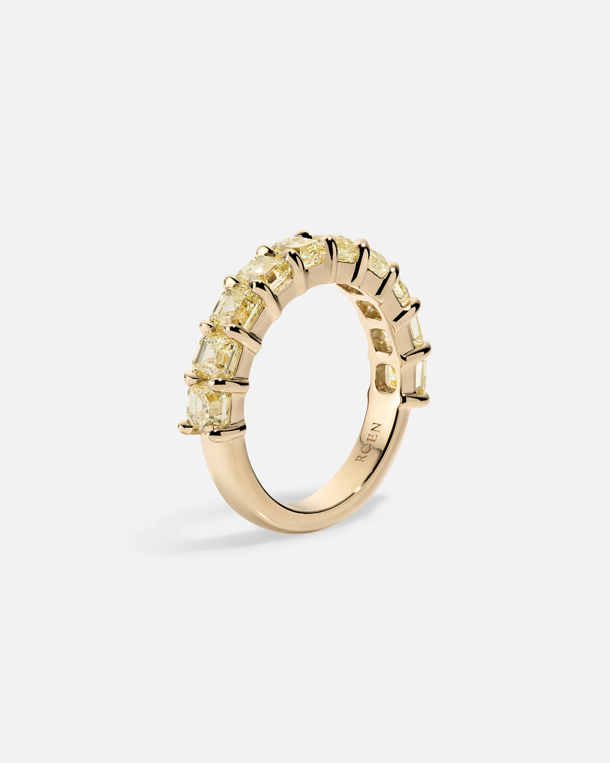 AVA Yellow Diamond Half Eternity Band – 18K Yellow Gold | ROEN – ROEN