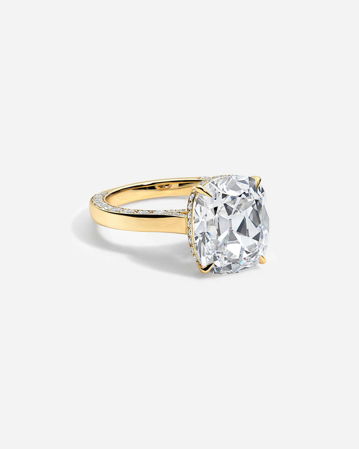LAGUNA Floating Solitaire – 18K Yellow Gold | ROEN – ROEN