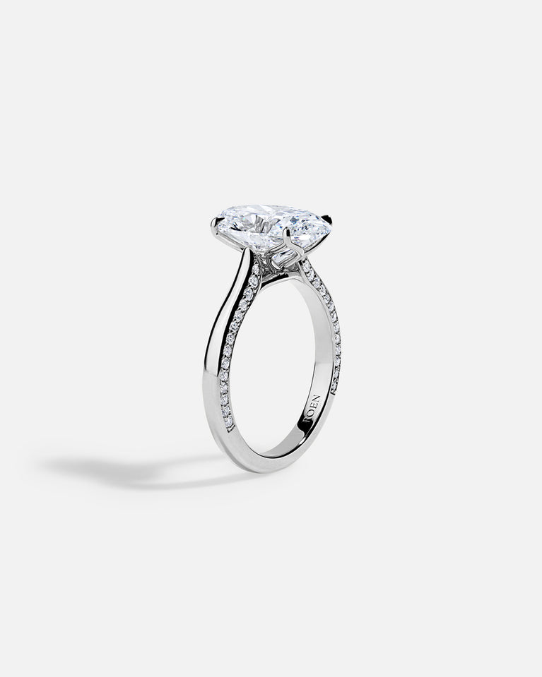 SIMI Floral Hidden Pavé Engagement Ring | ROEN NYC