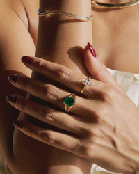 SIMI Floral Hidden Pavé Engagement Ring | ROEN NYC
