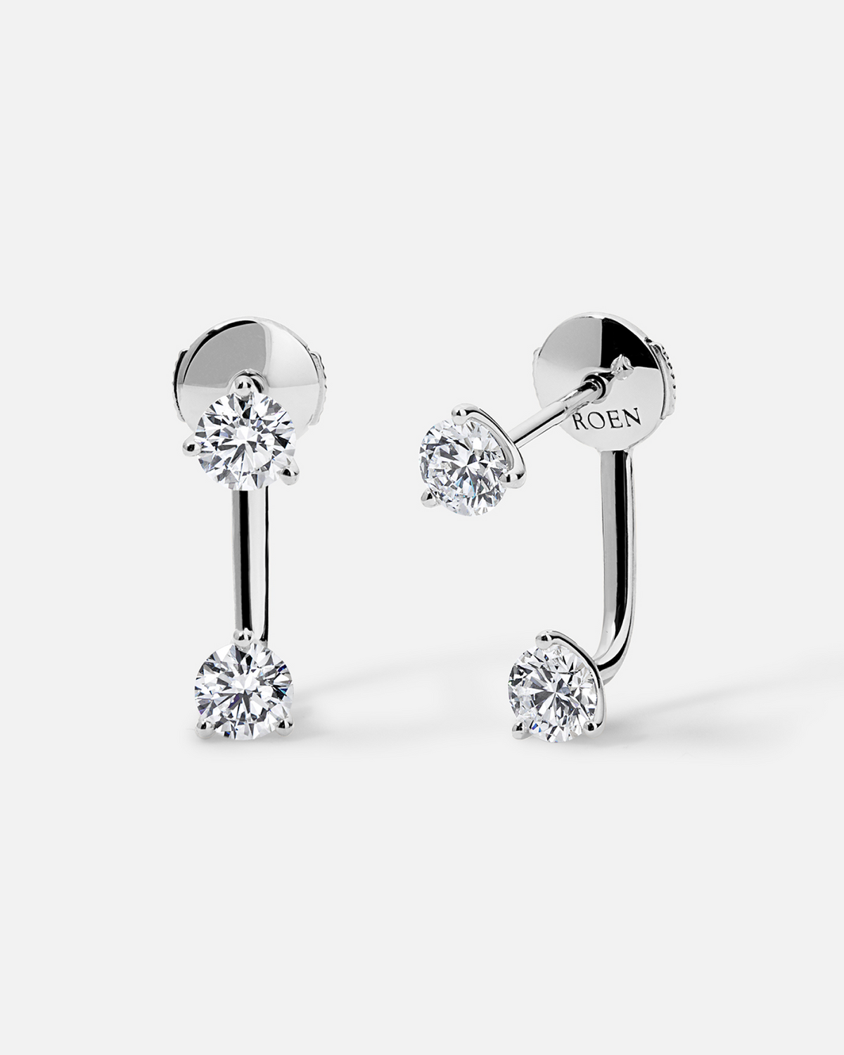 HARU “Duo” Floating Diamond Studs – ROEN