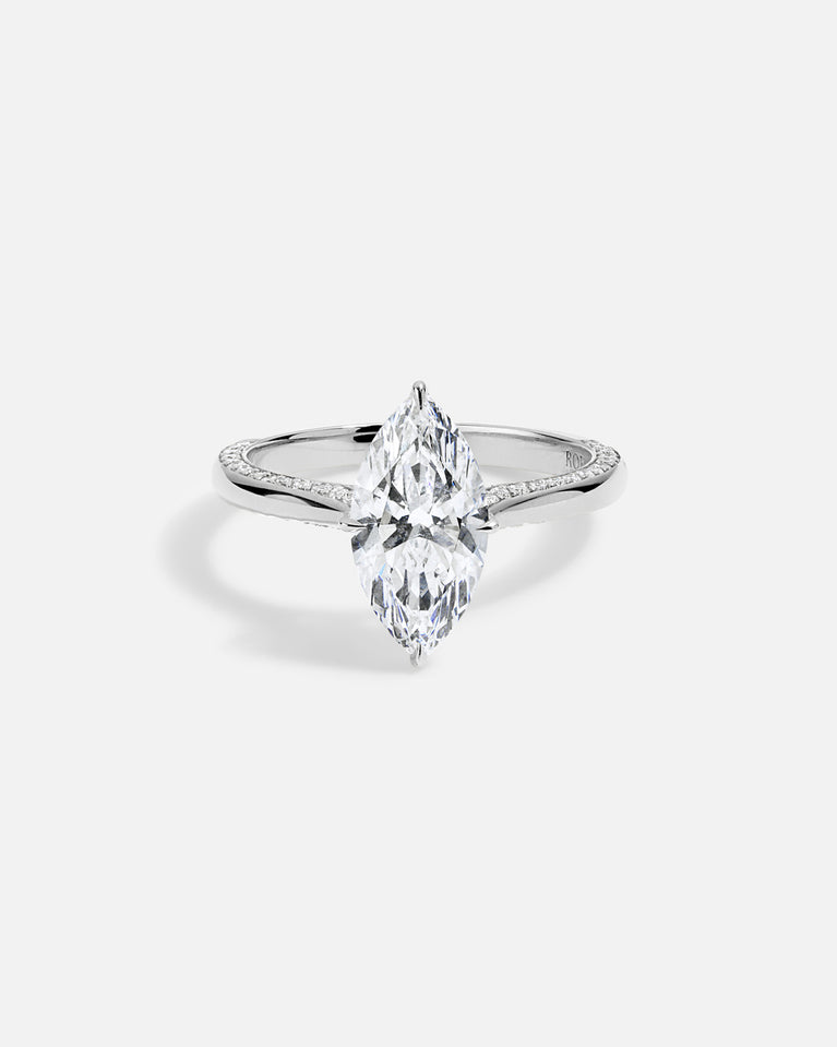 SIMI Floral Hidden Pavé Engagement Ring | ROEN NYC