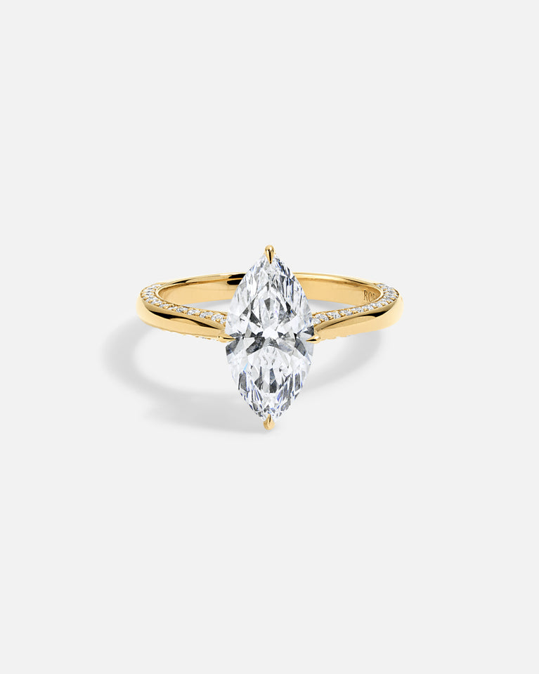 SIMI Floral Hidden Pavé Engagement Ring | ROEN NYC