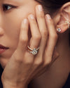 SIMI Floral Hidden Pavé Engagement Ring | ROEN NYC