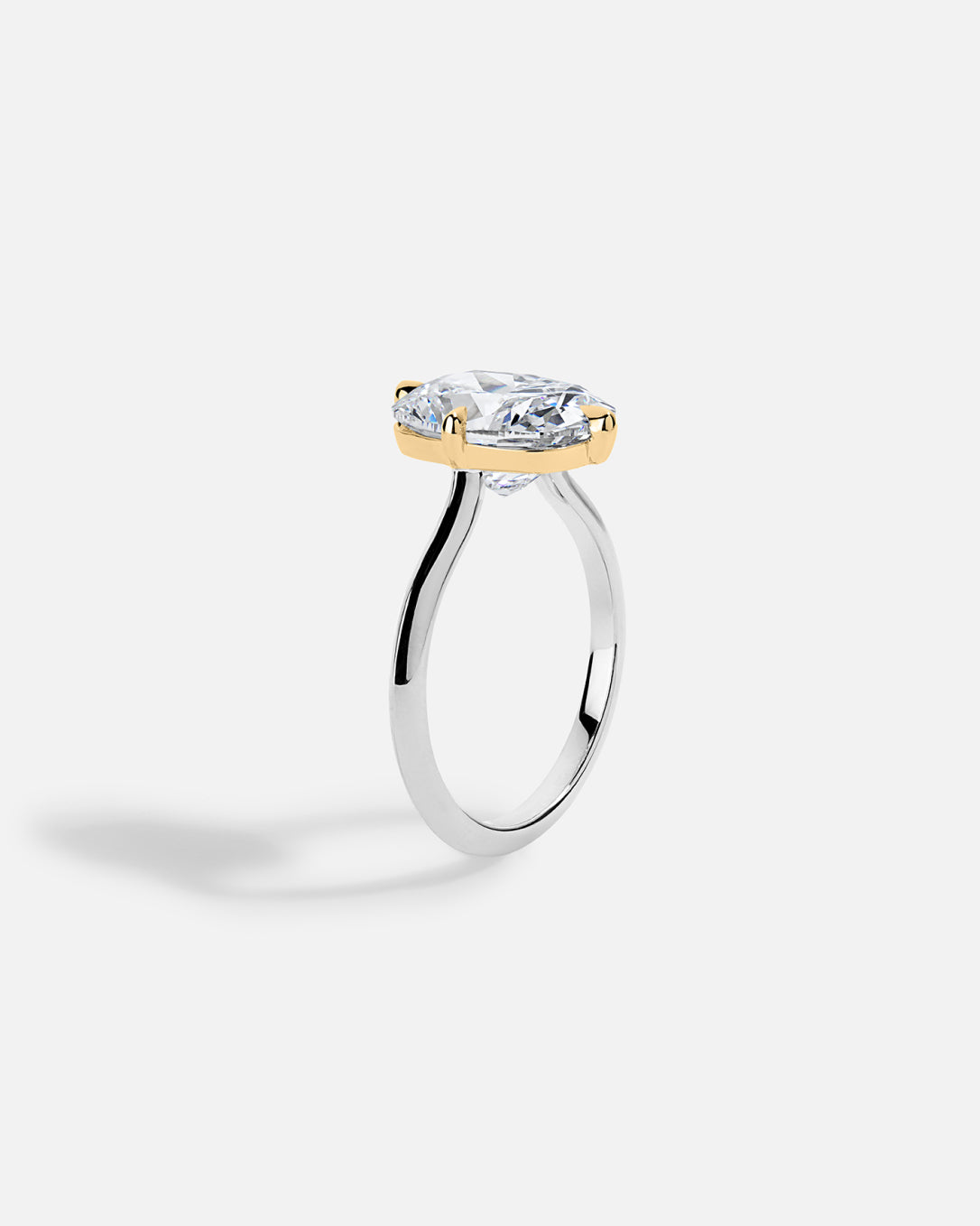 TIEN Floating Solitaire + Compass Prongs – Platinum | ROEN – ROEN